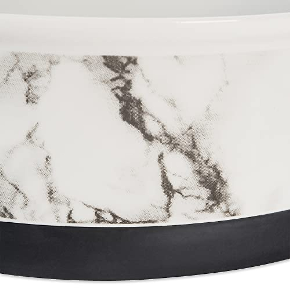 Bone Dry Pet Bowl Collection Ceramic Set, Medium, Marble, 2 Count White