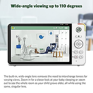 LeapFrog LF920HD Color Night Vision Video Monitor, 7" HD Display, 360 Pan Tilt, Night Light, Temp & Humidity Sensor, Up to 15Hrs Video Time, Range Up to 1000ft, Secure Transmission