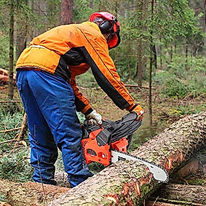 25.4CC Gas Chainsaw, 12" Gasoline Chainsaw Handheld Cordless Petrol Gasoline Chain Saw Wood Cutting Grindling Machine for Cutting Wood with Tool Kit,Garden Farm Home Use,3000r/min