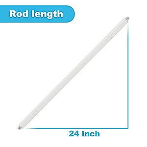 Mandycng Replacement Towel BAR 24" Rod Spring Loaded Ends Durable Plastic Wall Mounted