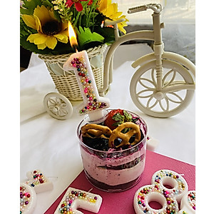 Birthday Candles, Pearl Sequin Number Candle Party Supplies (Number-1)