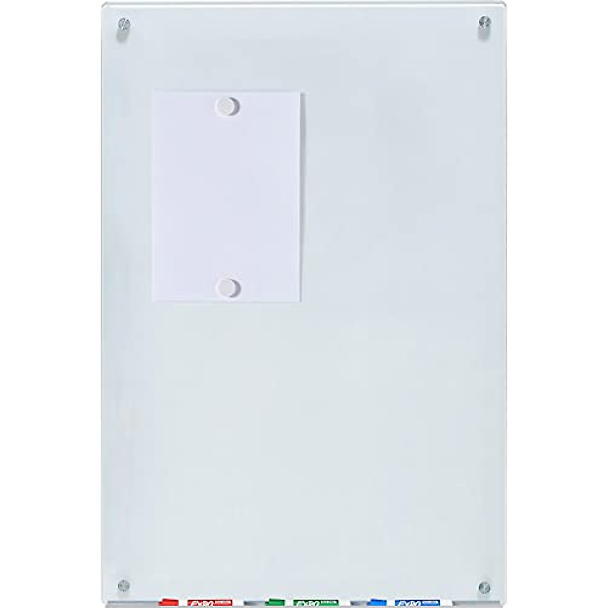 Audio-Visual Direct Magnetic White Glass Dry-Erase Board Set - 23 5/8 x 35 1/2 Inches -