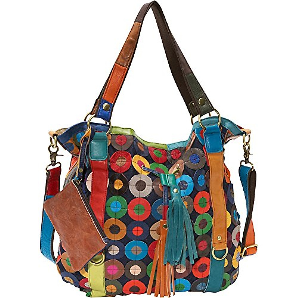 Multi-Colored Lloyd Leather Tote (#1730-9)
