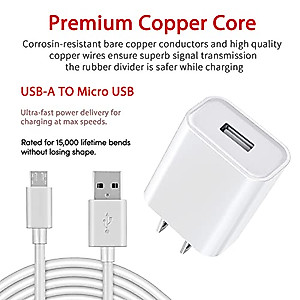 Micro USB Charger Charging Cable Cord Compatible for Square Contactless and Chip Reader (5FT)
