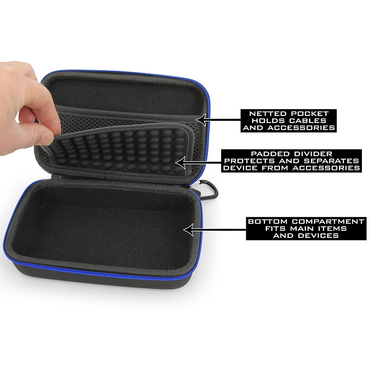 CASEMATIX Carry Case Compatible With Razer Kishi V2 Mobile Gaming Controller and Razer Edge Handheld for Android or iOS Smartphones, Includes Case Only