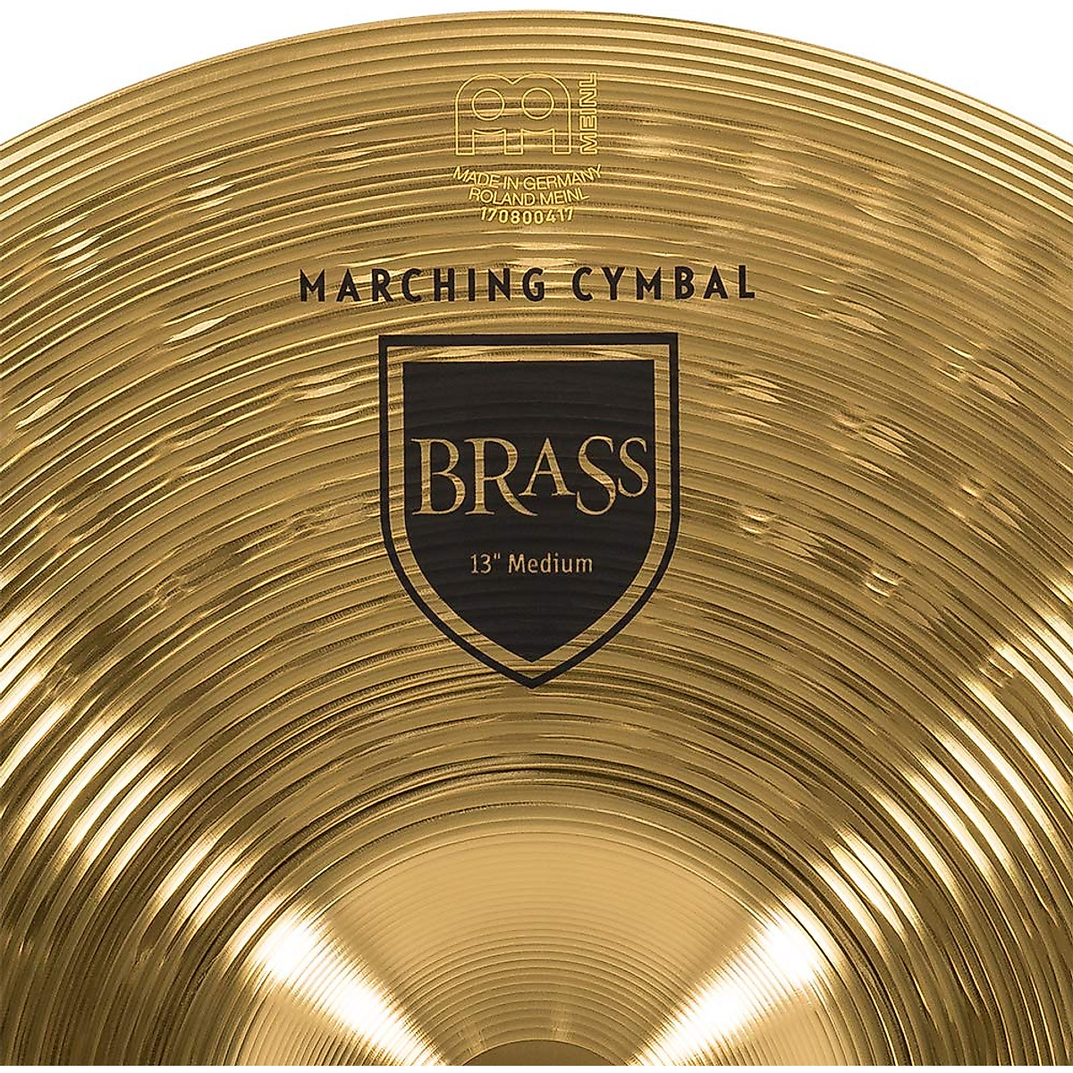 Meinl 13” Marching Cymbal Pair with Straps - Brass Alloy Traditional Finish - Made In Germany, 2-YEAR WARRANTY (MA-BR-13M)