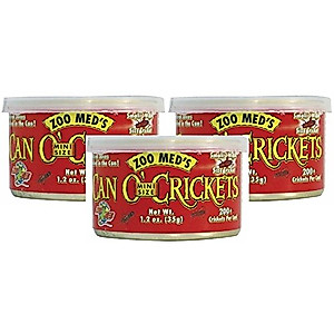 Zoo Med Can O' Crickets Insect Food, 1.2-Ounce (Pack of 3)