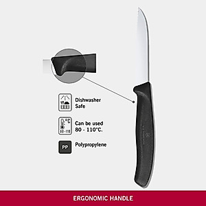 Victorinox Swiss Classic 3 1/4 inch Wavy Black Paring Knife, 3.1 inches, 6.7433