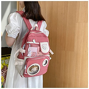 EGEN Kawaii Backpack Back to School Essential Large Capacity Aesthetic Backpack (Blue)