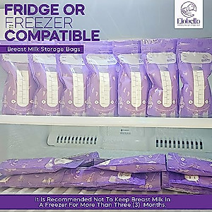 EloBello Breastmilk Storage Bag100-Pack 7oz Breast Milk Storage Bags Freezer BPA Free – Leakproof Double Zip Milk Bags for Breastmilk Refrigeration – Self-Standing Disposable Breastmilk Storage