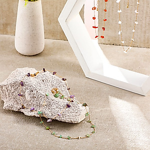 Carnelian Necklace 4 Pieces Carnelian Crystal Necklace for Women Gold Turquoise Necklace Beach Necklace Gemstone Chip Necklace Amethyst Necklace Crystal Stone Choker Necklace for Women Girl Decoration