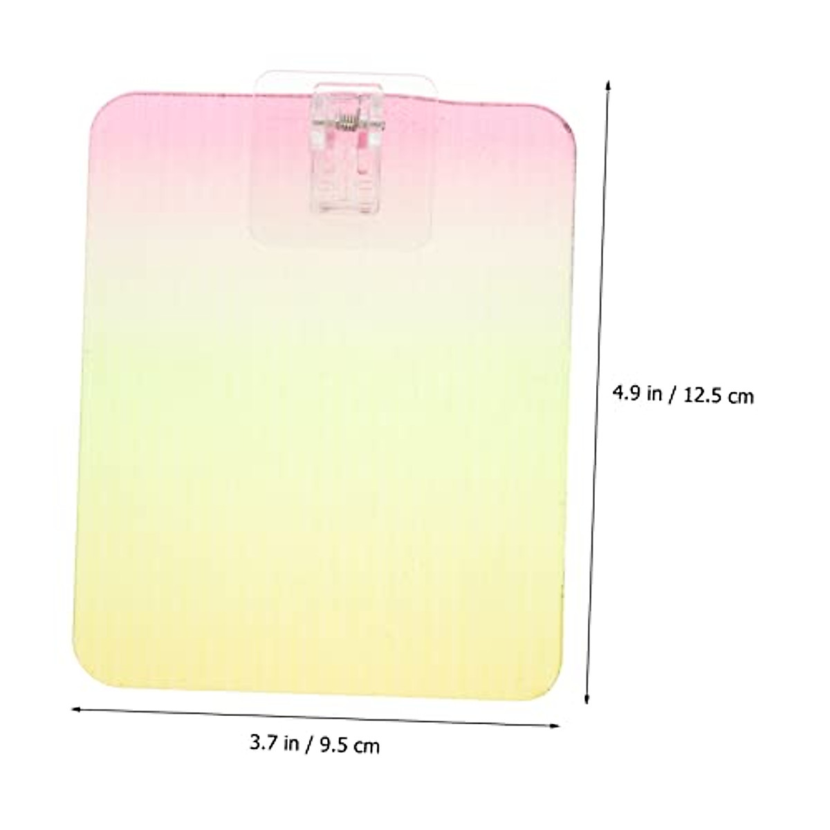 TEHAUX 4 Pcs Plate Clamp Paper File Organizer Plastic Paper Clipboard Plastic Clipboard Short Hand Board Conference Recording Board Exam Paper Clips Acrylic Splint Student