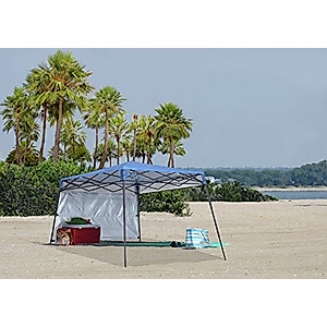 Quik Shade Go Hybrid 6' x 6' Sun Protection Pop-Up Compact and Lightweight 7' x 7' Base Slant Leg Backpack Canopy