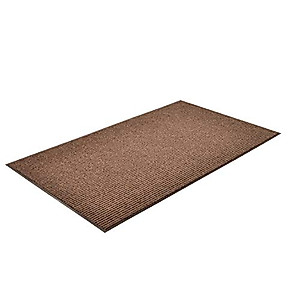 Notrax 109 Brush Step Carpeted Entrance Mat for Home or Office, 3' X 5', Brown, 109S0035BR