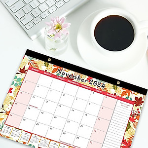 Desk Calendar 2023: Monthly Pages 17 x 11-1/2 Inches Runs from January 2023 to June 2024 - 18 Monthly Calendar with Corner Protectors for School, Home and Office