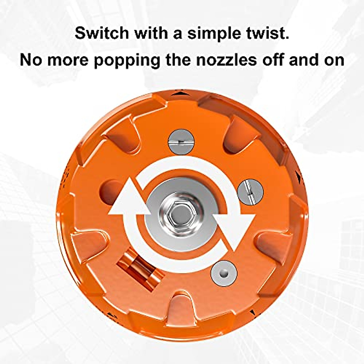 POHIR Adjustable Pressure Washer Nozzle Tip, 5 in 1 Quick Changeover Power Washing Nozzle with 1/4 Quick Connect, Pressure Washer Multi Nozzle Head 3600 PSI