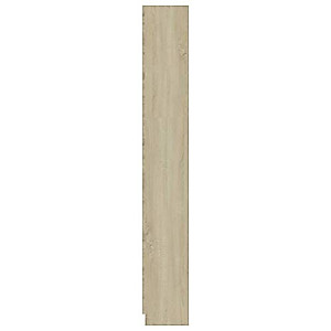 Modern Style,5-Tier Bookshelf,bookcase,Storage Shelf,Display Rack,shelving unit,for Living Room,Bedroom,Dining room,Kitchen,Study,Hallway,Bathroom,White and Sonoma Oak 23.6"x9.4"x68.9" Chipboard