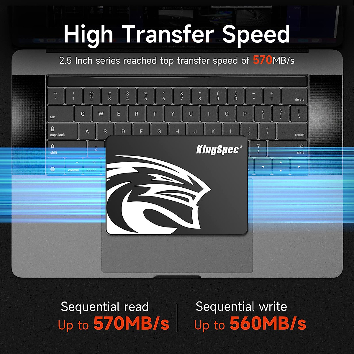 KingSpec 1TB SATA III SSD 6Gb/s, 2.5" SATA SSD with 3D NAND Flash, Internal Solid State Hard Drives, for Laptop and PC Desktop (R/W Speed up to 550/520 MB/s)