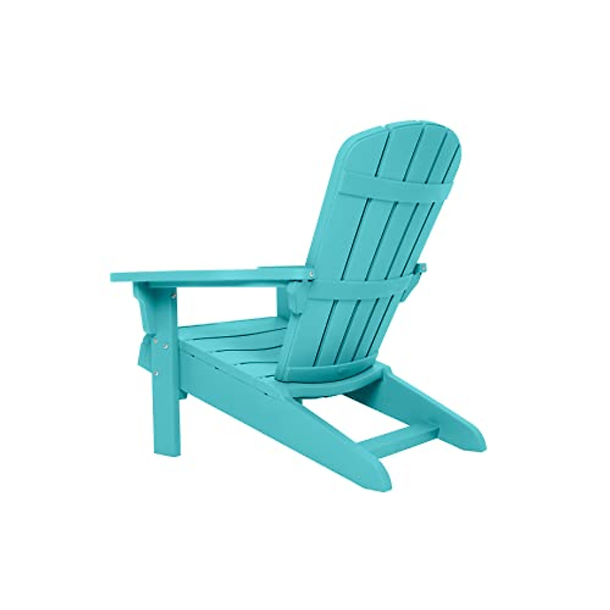 Keter Teton Adirondack Weather Resistant Furniture for Entertaining by The Pool, Patio and Fire Pit, Easy Assembly Outdoor Seating, Weatherwood