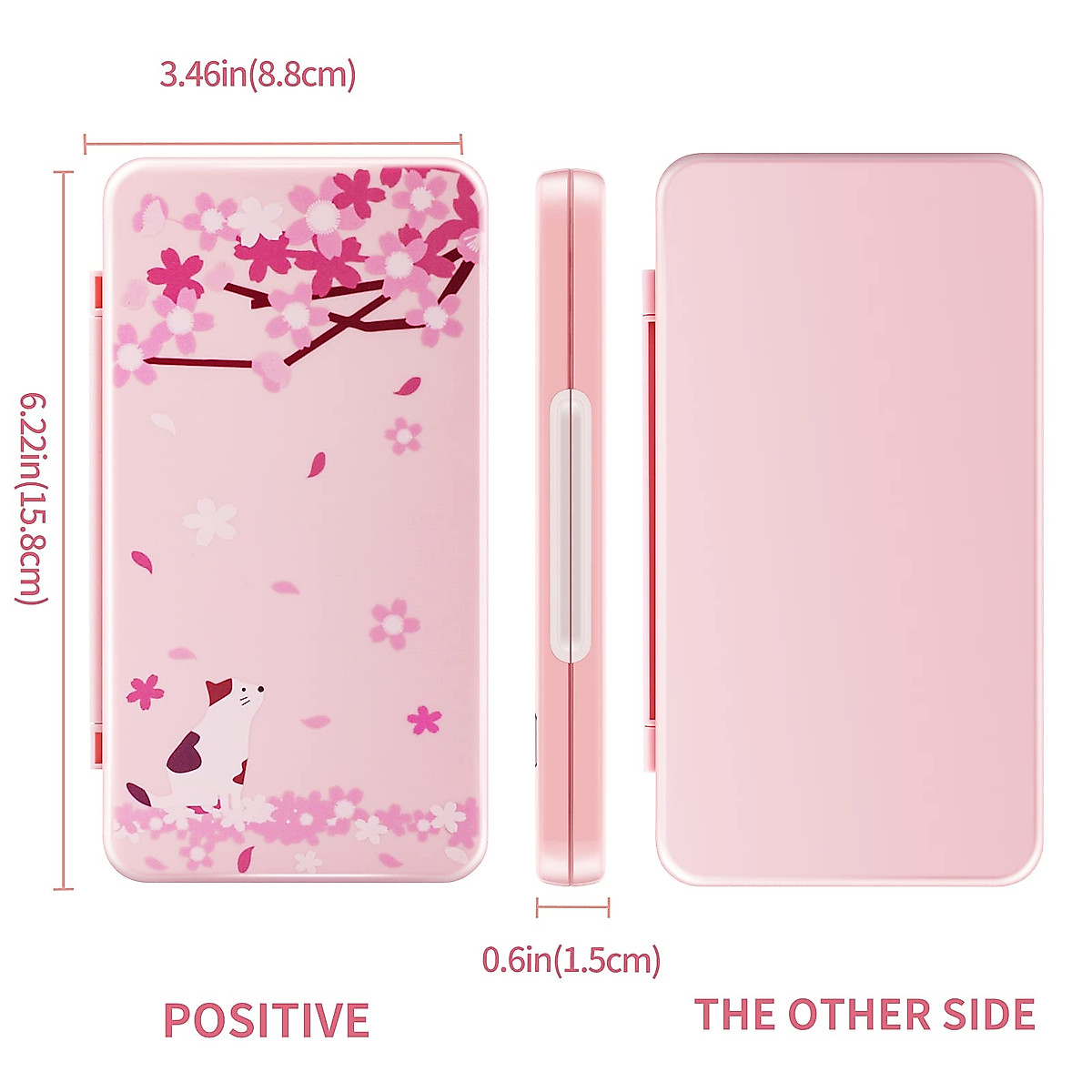 OLDZHU Cute Switch Case Holder Compatible with Nintendo Switch&Switch OLED, Pink Storage for 24 Game Cartridges and 24 Micro SD Cards