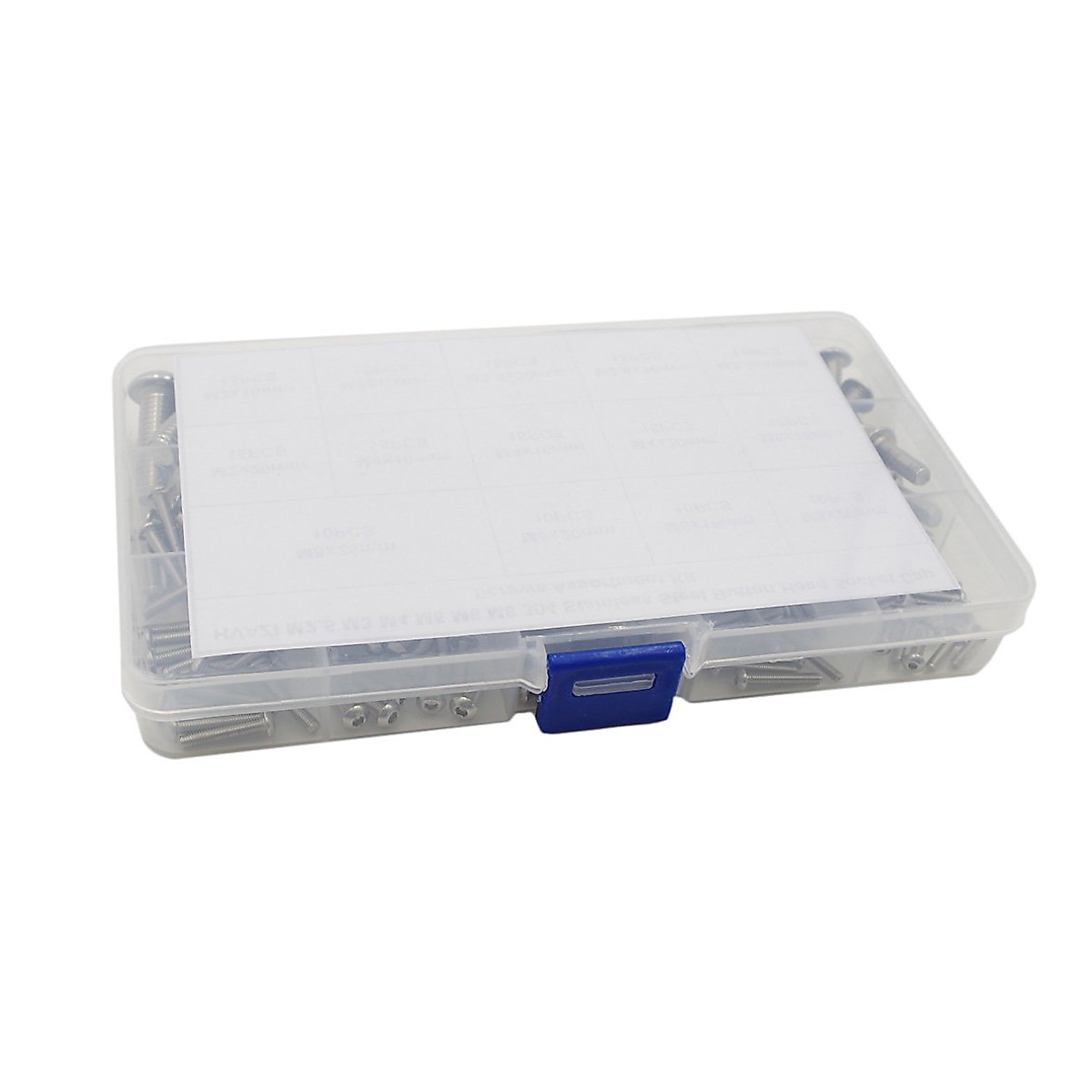 HVAZI Metric M2.5 M3 M4 M5 M6 M8 304 Stainless Steel Button Head Socket Cap Screws Assortment Kit