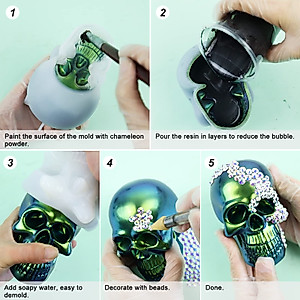 LET'S RESIN Silicone 3D Large Skull Shape Molds, Skeleton Skull Epoxy Resin Mold for Candle Making, Home Decor, Outdoor, Resin Casting Art Crafts