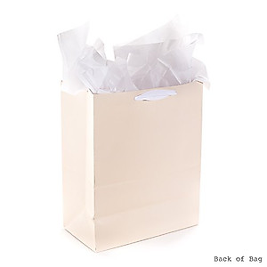 Hallmark 13" Large Gift Bag with Tissue Paper (Gold Glitter Heart) for Birthdays, Bridal Showers, Weddings, Anniversaries, Sweetest Day and More