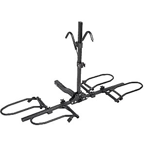 Zibomm Hitch Mount Bike Rack for 2 Bikes, Bicycle Platform Rack for Cars Trucks SUVs, ebike Rack 120 lbs Capacity with Up to 5" Fat Tire, Quick Tilt Release and Anti-Wobble with 2" Hitch Receiver