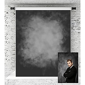 Kate 5ft(W) x7ft(H) Grey Abstract Photography Backdrop Texture Microfiber Old Master Backdrop Professional Head Shot Gray Portrait Photo Background