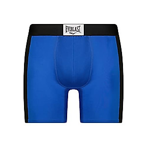 Everlast Mens Boxer Briefs, Perfect Boxer Brief for Men Pack of 6 Active Performance Mens Underwear (Medium, Grey/Blue/Light Navy)