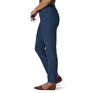 Chic Classic Collection Women's Stretch Elastic Waist Pull-On Legging Pant Mid Shade Denim 18 Petite