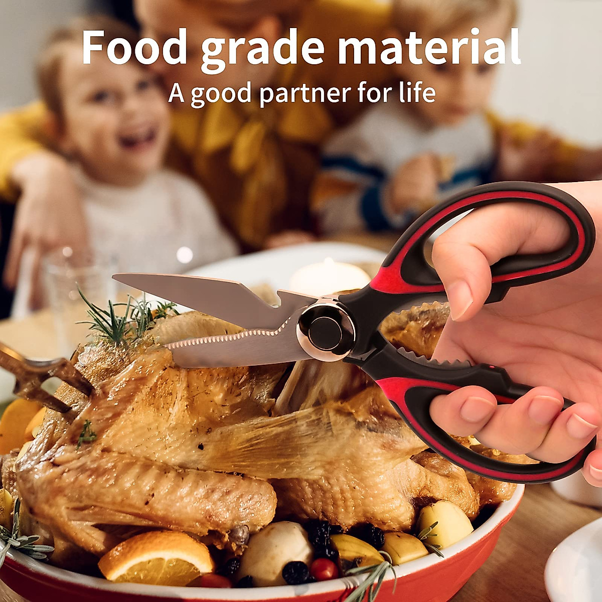 Kitchen Shears,2-Pack Heavy Duty Kitchen Scissors,Dishwasher Safe Meat Scissors,Kitchen Scissors for General Use for Chicken/Poultry/Fish/Meat