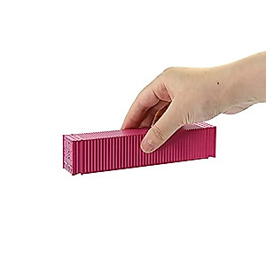 Evemodel C8745 9pcs Different Colored HO Scale 1:87 45ft Blank Shipping Container 45' Cargo Box
