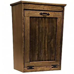 Dicks Wood Creations Wooden Tilt-Out Trash Bin Solid Top