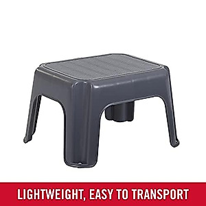 Rubbermaid One-Step Stool, Bisque, Holds up to 200 Pounds, Ideal for Home, Office, Garage, Durable Step Stool, FG275300CYLND, 7.1 inches Height, Gray