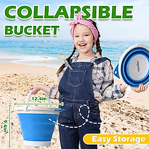 ropoda 3.5" Giant Wooden Yard Dice Set for Outdoor Fun, Barbeque, Party Events, Backyard Games, Lawn Games Includes 6 Dice, Collapsible Bucket, Score Cards & Dry Erase Marker