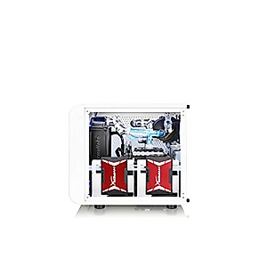 Thermaltake Core V1 Snow Edition SPCC Mini ITX Cube Computer Chassis CA-1B8-00S6WN-01, White