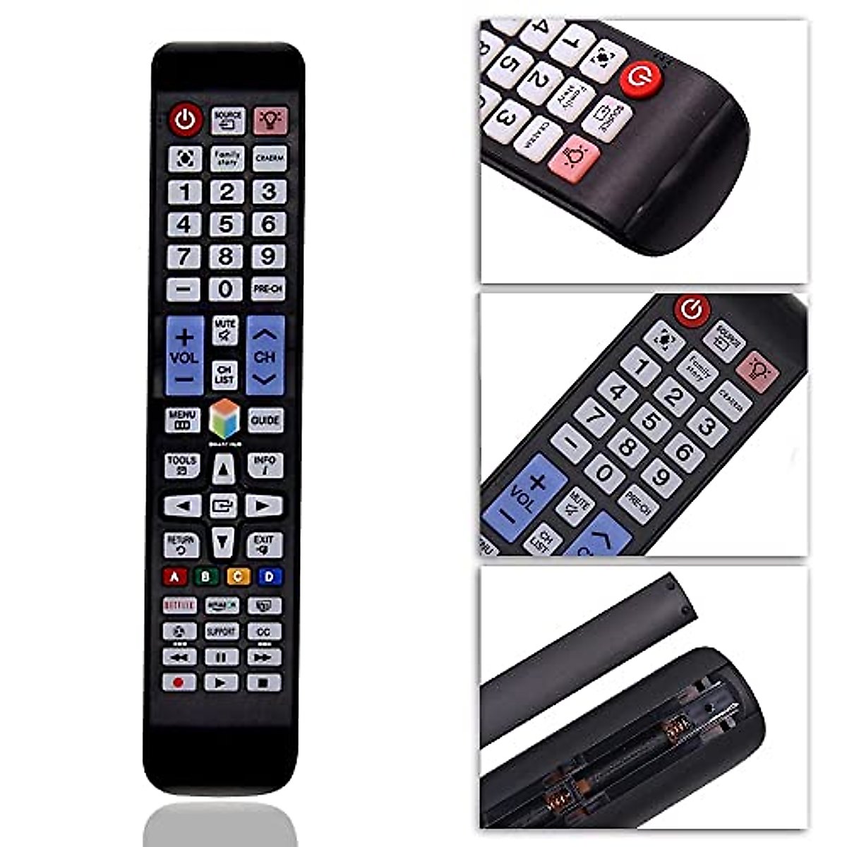 Riry Replacement Universal Samsung TV Remotes Compatible with All of Samsung Remote Control for Smart TV LCD LED HD TV with Backlight-NO Setup Required Universal Remote