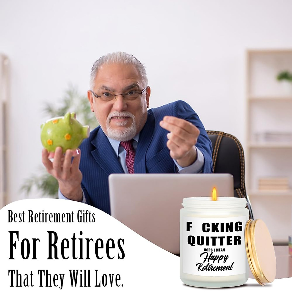 Gifts for Retirement | Retirement Gifts for Women Men | 2024 Happy Retirement Candle | Funny Retirement Gifts for Coworkers, Friends, Teachers, Boss, Nurse