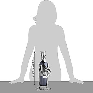 BRUBAKER Wine Bottle Holder 'Boat Captain' - Metal Sculpture - Wine Rack Decor - Tabletop - incl. Greeting Card