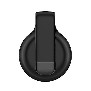 TenCloud Clip Holder Compatible with Apple Airtags Tracker Finder, Soft Silicone Replacement Case Clip for Airtags (Black)
