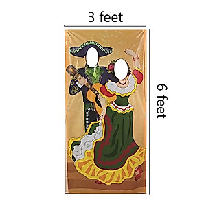Fiesta Couple Photo Booth Door Banner for Cinco de Mayo - 6 feet tall - Party Decor | Fiesta |