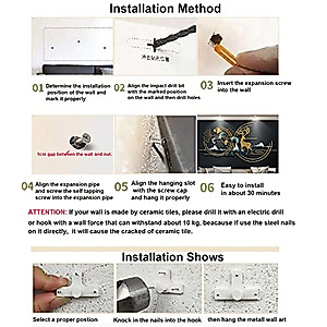 POCHY Metal Wall Art Ginkgo Leaf Wall Decoration Golden Deer Wall Art Wall-Mounted Sculpture for Sofa Background Study office 3D Hanging Size:130x65cm