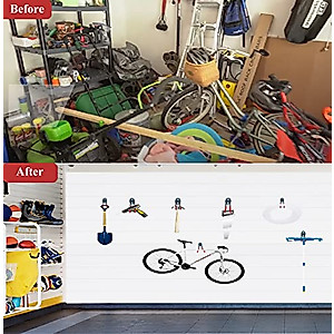 folisea Garage Storage Utility Hooks,Wall Mount Garage Hanger Heavy Duty Garage Hooks for Fixing ladders, Garden Tools, Bicycles 10 Packs