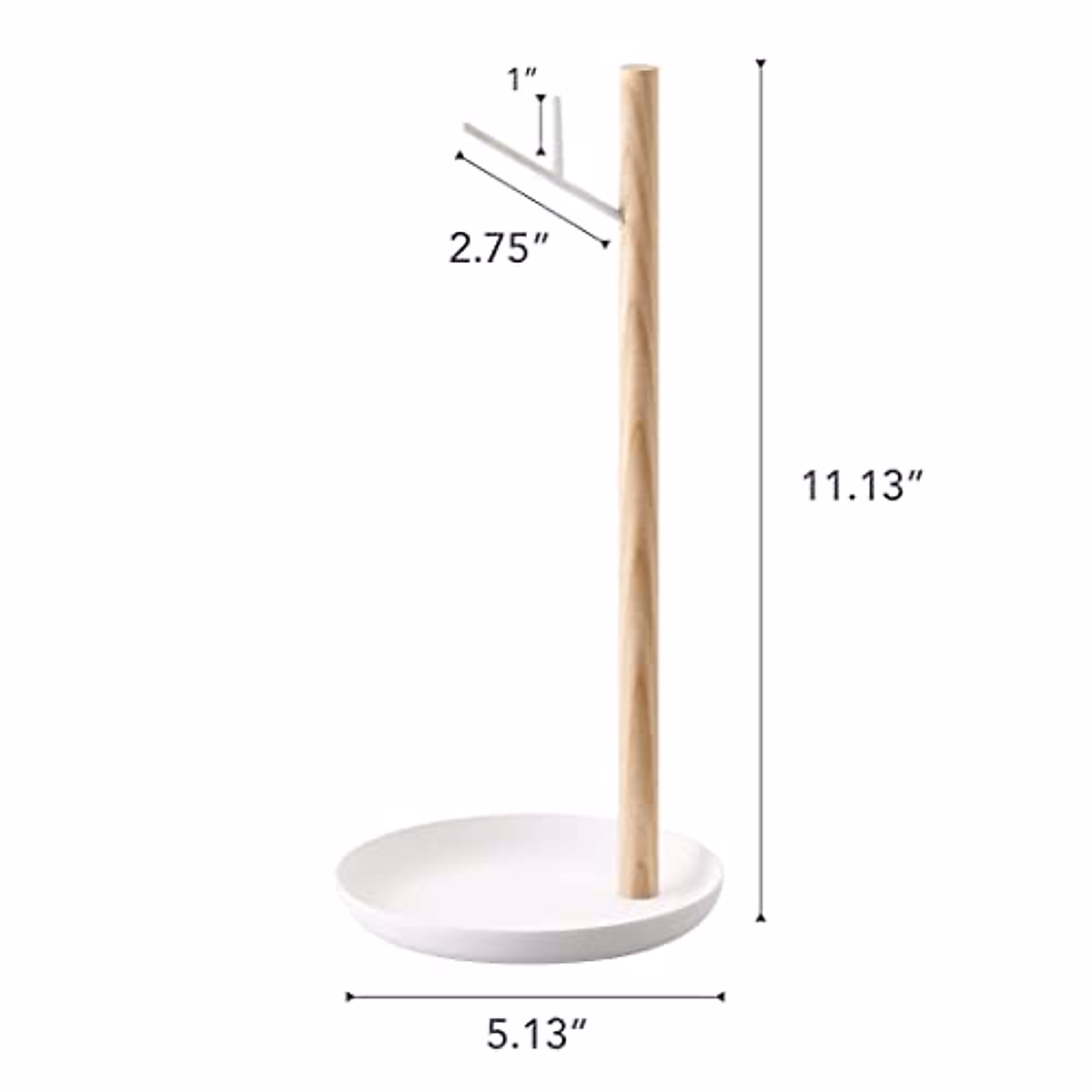 Yamazaki Home Stand Banana Hanger | Steel + Wood, One Size, White