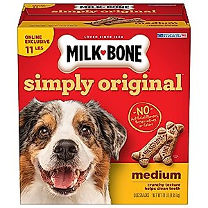 Milk-Bone Simply Original Dog Treats Biscuits for Medium Dogs, 11 Pound