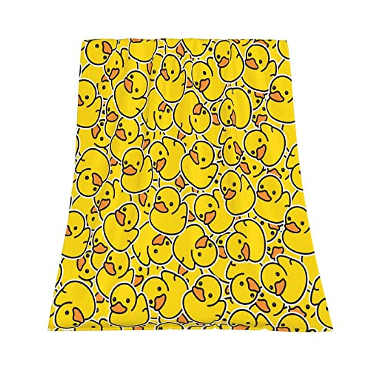 Rubber Duck Pattern Throw Blanket, Ultra Soft Microplush Bed Blanket, All Season Microfiber Fleece Throw for Bed Chair Sofa Couch Bedroom 60"X50"