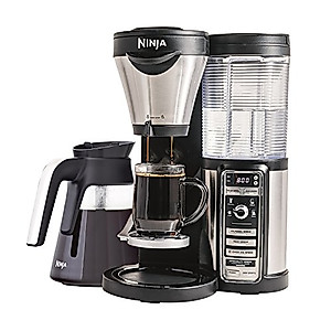 Ninja Coffee Maker for Hot/Iced/Frozen Coffee with 4 Brew Sizes, Programmable Auto-iQ, Milk Frother, 43oz Glass Carafe, and Tumbler (CF080Z)