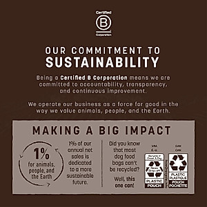 Earth Animal Wisdom Air Dried Dog Food | from The Land Recipe Premium Natural Dog Food | Venison, Beef, Bison | All Breeds & Ages | Made in The USA | 2 Pound Bag