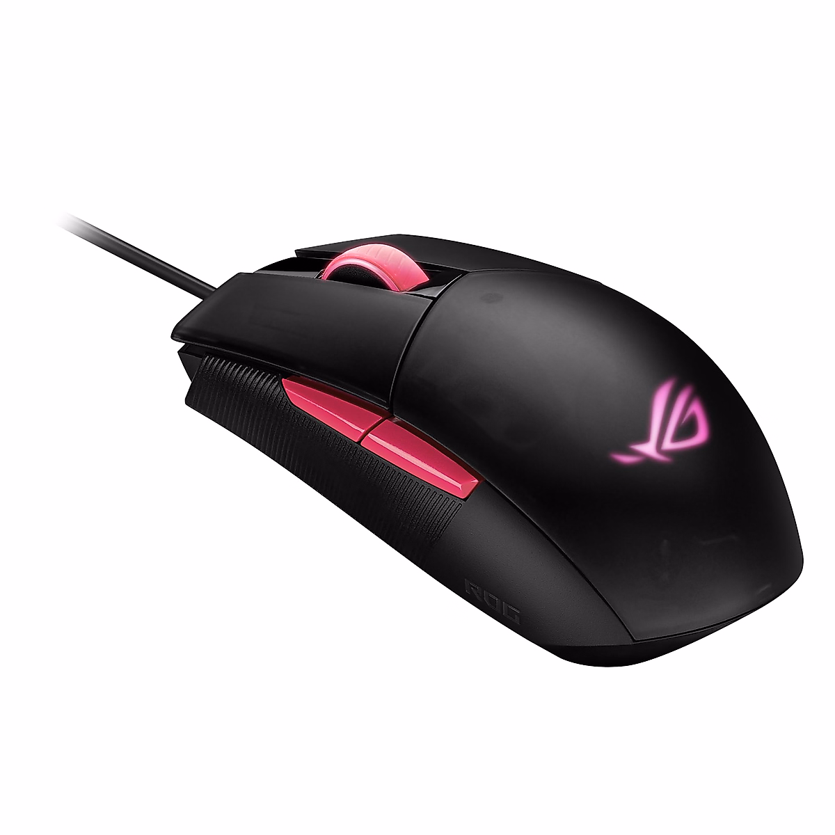ASUS ROG Strix Impact II Electro Punk is an ambidextrous, Ergonomic Gaming Mouse Featuring 6,200 dpi Optical Sensor, Lightweight Design and Aura Sync RGB Lighting
